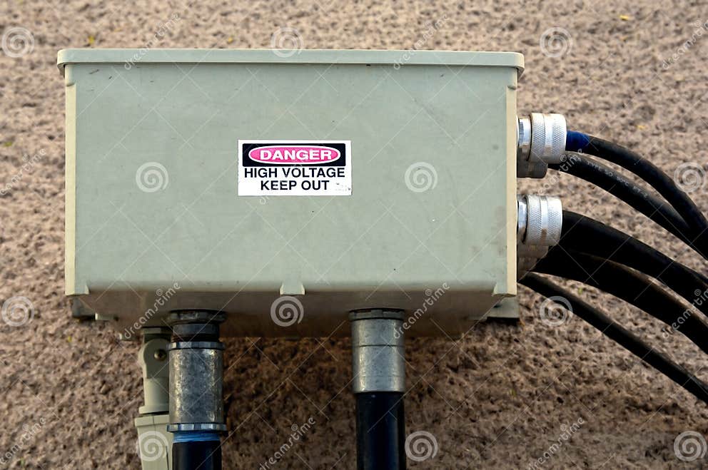 Dangerous electrical box stock photo. Image of caution - 3781114