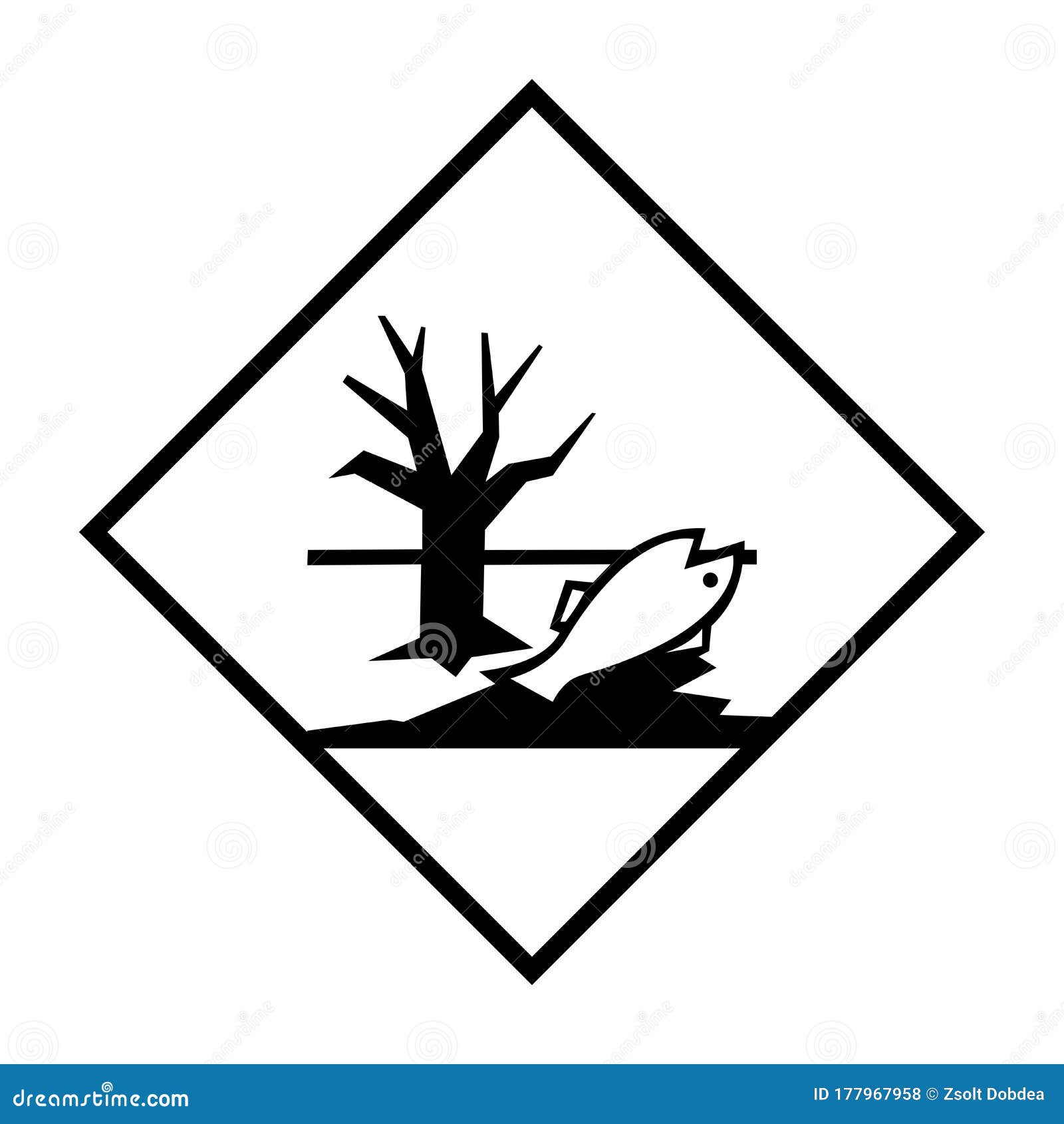 Dangerous for the Environment Sign or Symbol. Vector Deign Isolated on ...