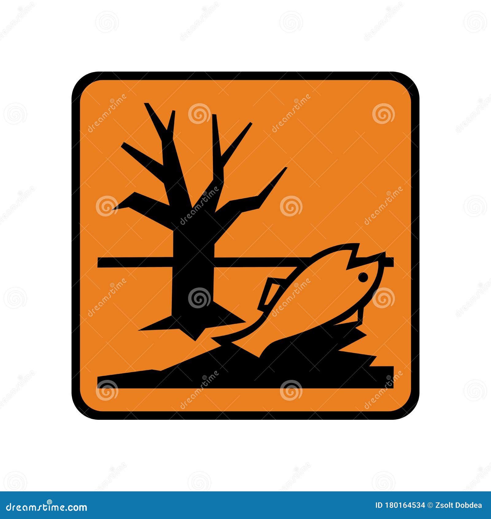 Dangerous for the Environment Sign or Symbol. Vector Deign Isolated on ...