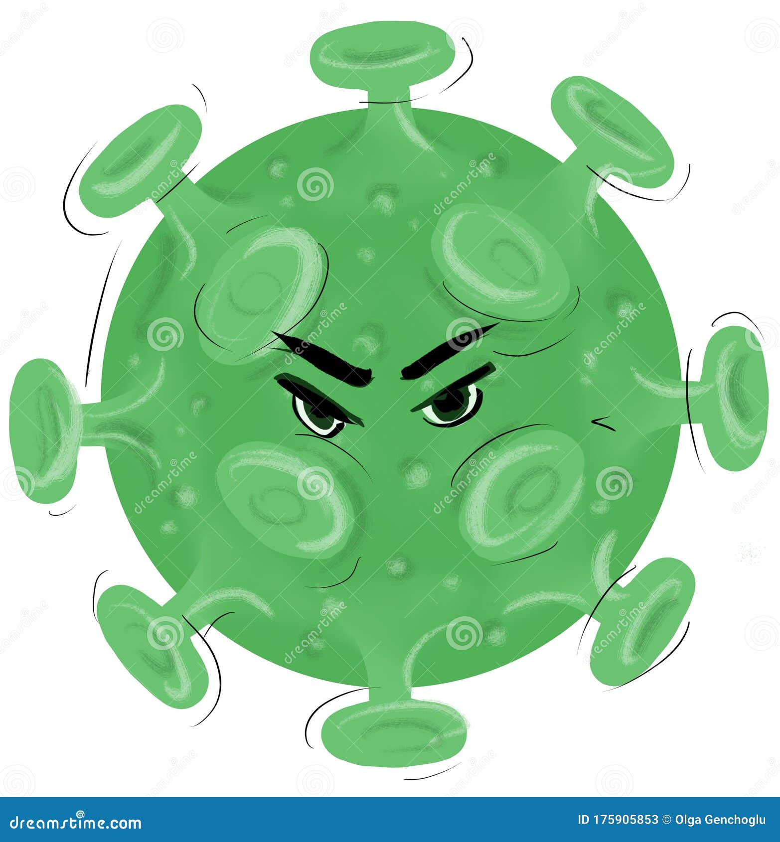 Dangerous Evil Deadly Virus Molecule Stock Illustration - Illustration ...