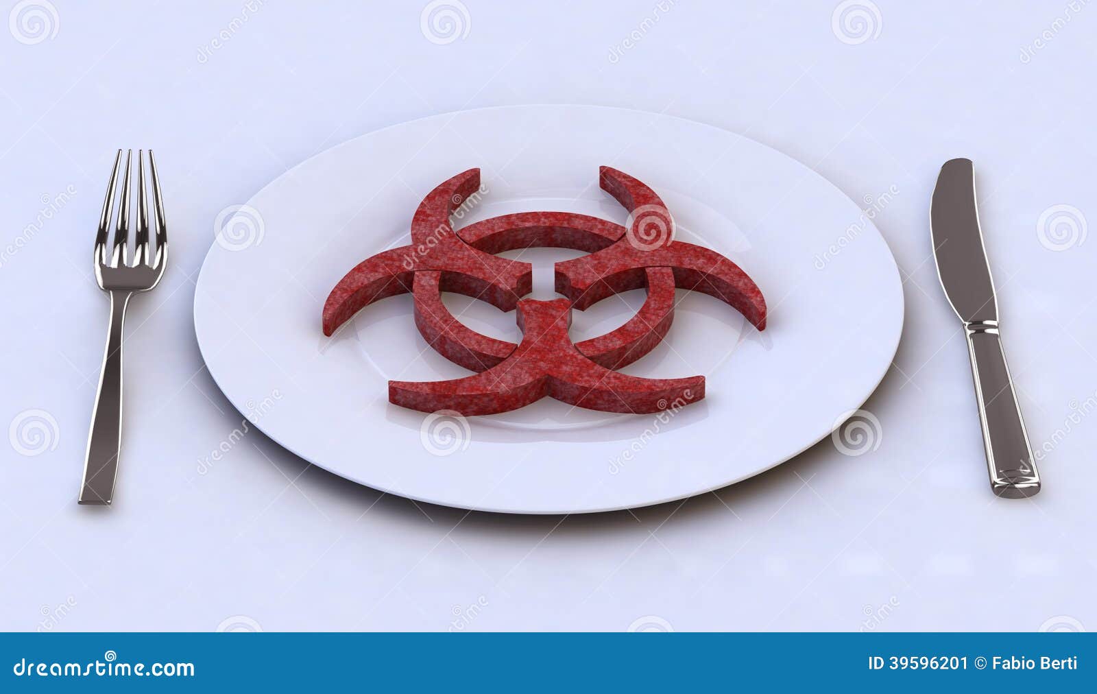 Dangerous Food into Plate Concepts Stock Illustration - Illustration of ...