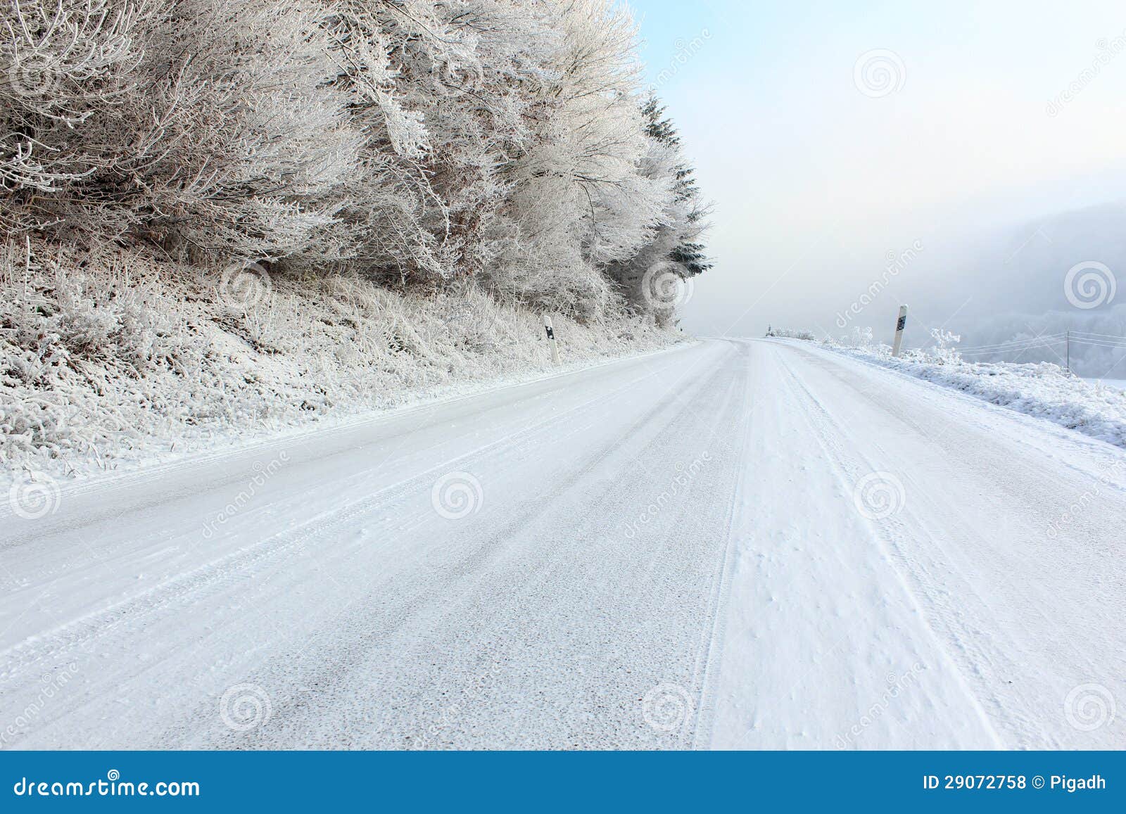 Dangerous frozen road stock photo. Image of street, europe - 29072758