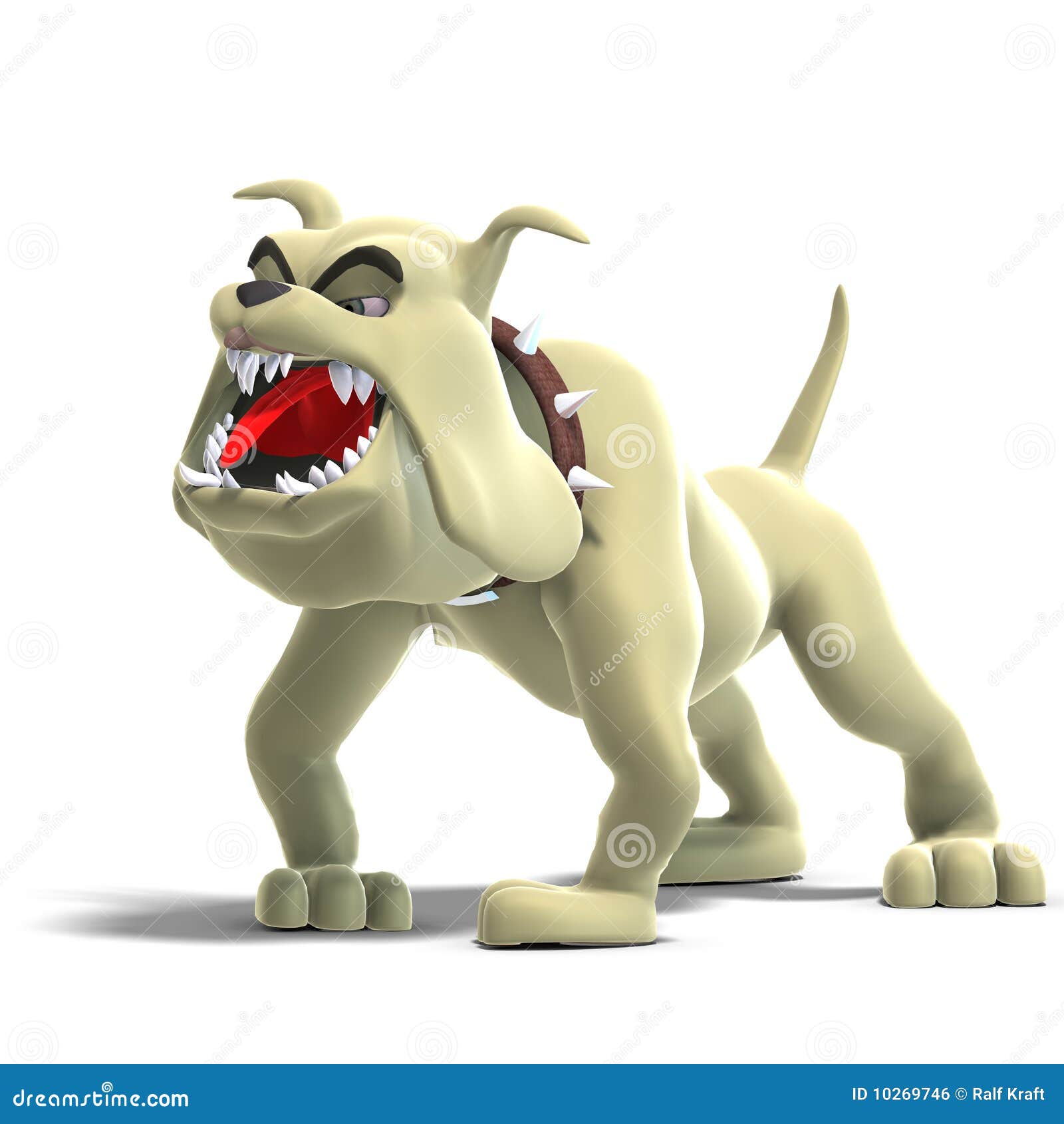 Dangerous and Funny Toon Dog Stock Illustration - Illustration of ...