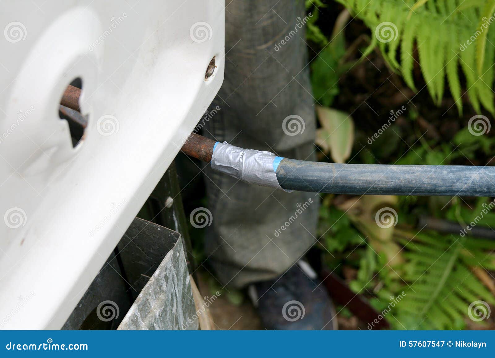 Dangerous Gas Hose Connection Stock Image - Image of hose, worker: 57607547