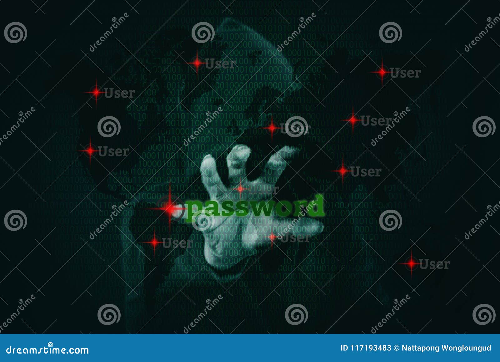 Dangerous Hacker Stealing Data Over Screen With Binary Code Stock Image Image Of Dangerous