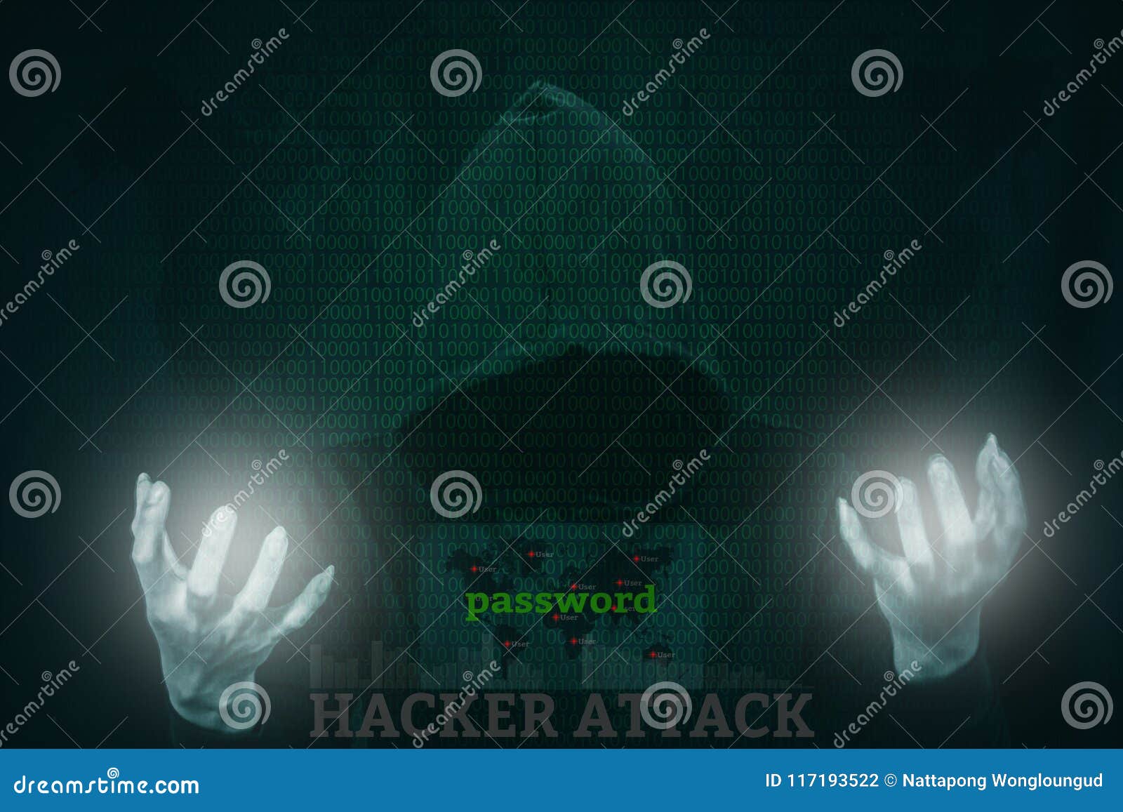 Dangerous Hacker Stealing Data Over Screen with Binary Code. Stock Photo - Image of software ...