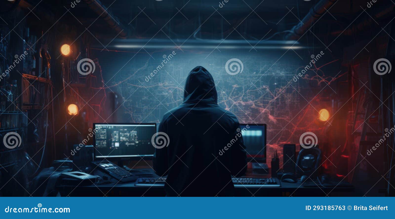 Dangerous Hooded Hacker Breaks into Data Servers. Their System with a ...