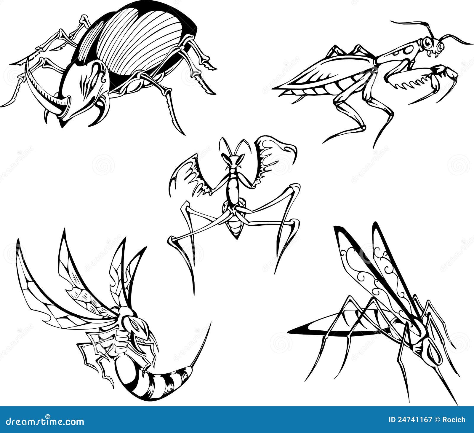 Dangerous insects stock vector. Illustration of mantis - 24741167 Dangerous insects stock vector. Illustration of mantis - 24741167