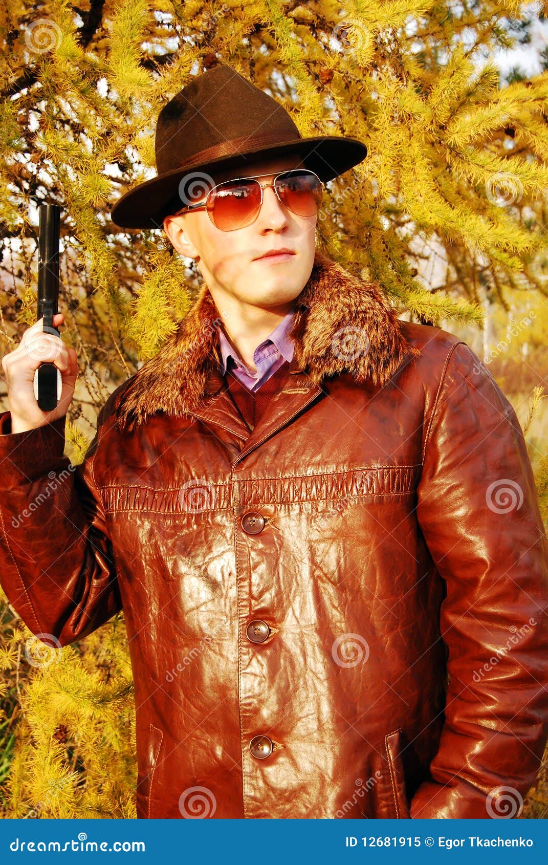 Dangerous looking mafia. stock image. Image of hats, killer - 12681915