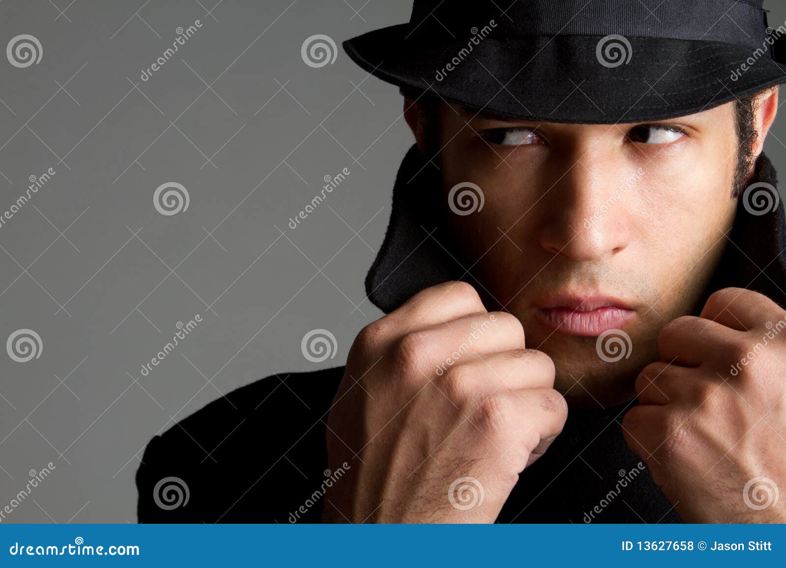 Dangerous Man stock photo. Image of sleuth, robber, black - 13627658
