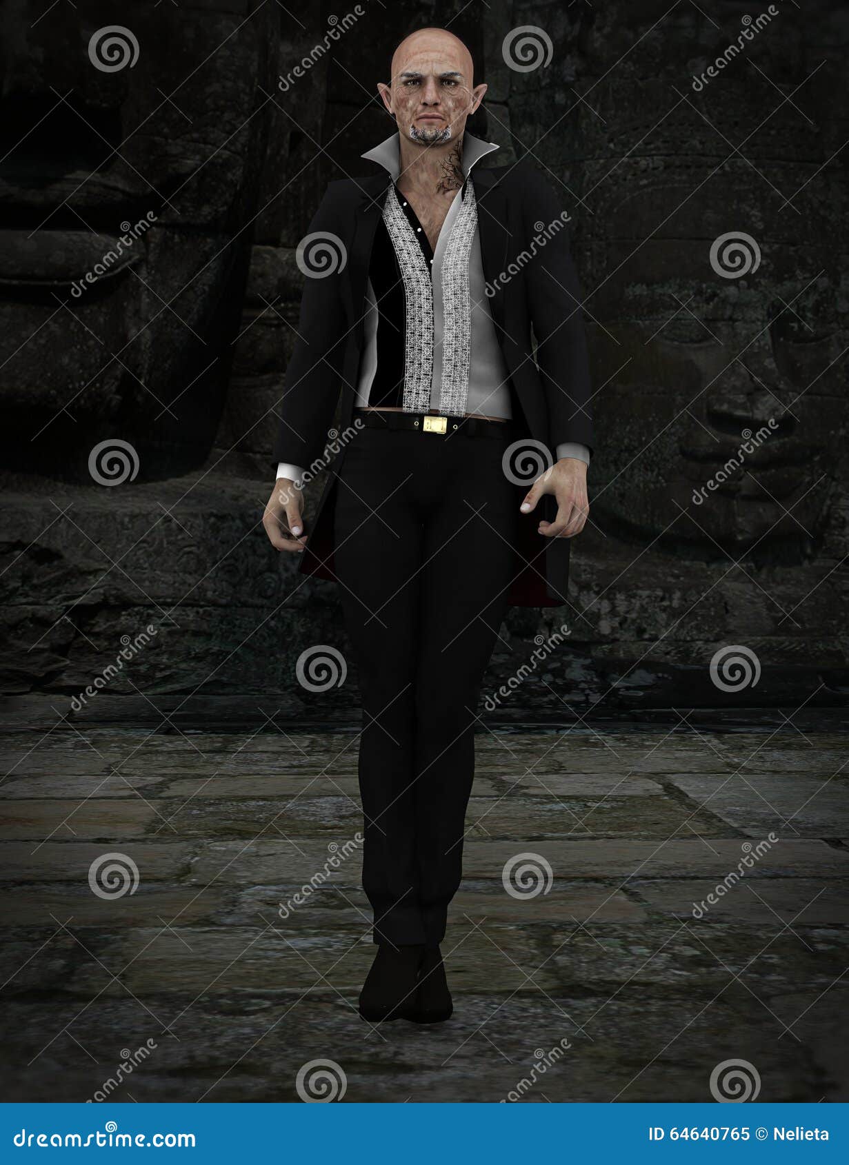 Dangerous man, 3D CG stock illustration. Illustration of character ...