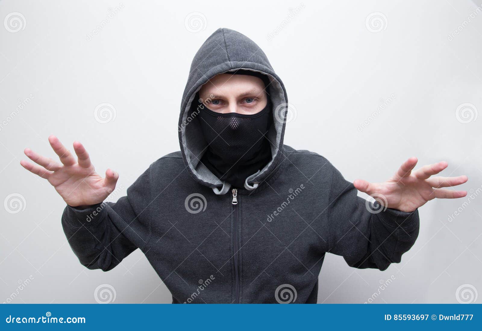 Dangerous man in mask stock image. Image of white, male - 85593697
