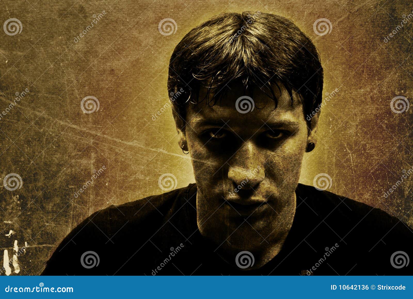 Dangerous man portrait stock photo. Image of noir, bizarre - 10642136