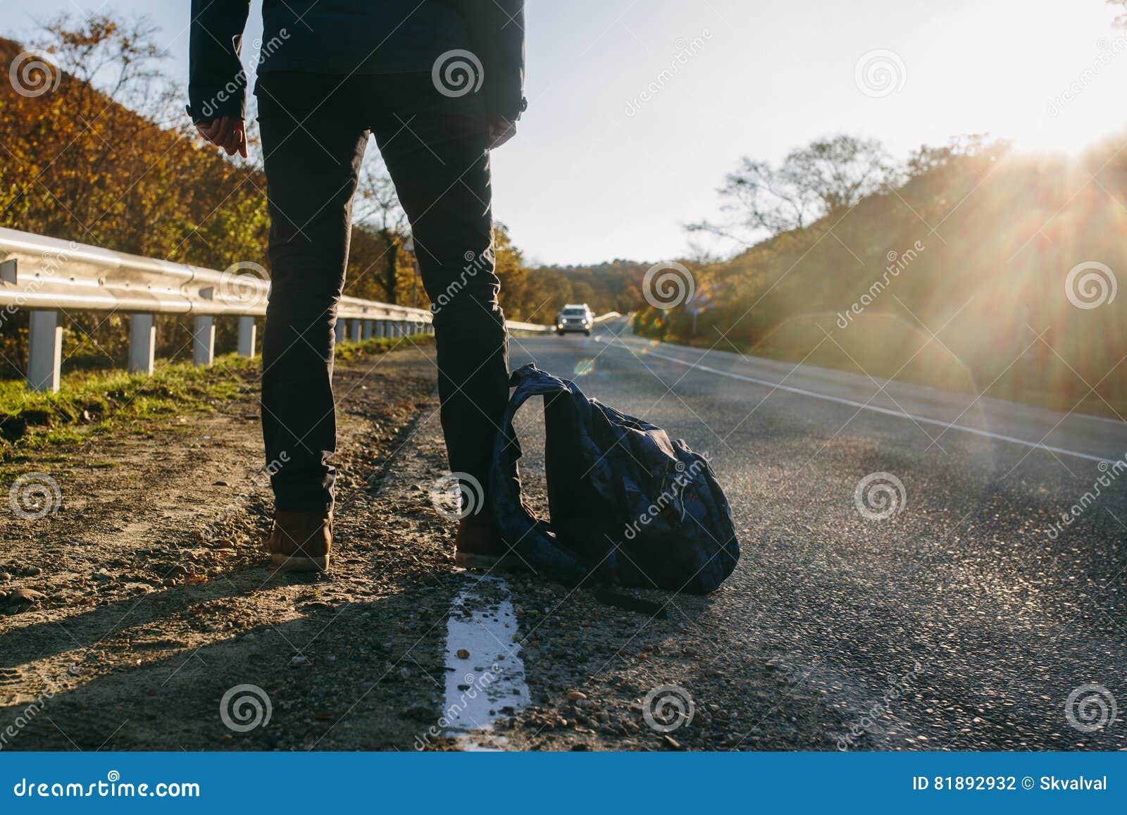 Dangerous man on the road stock photo. Image of danger - 81892932