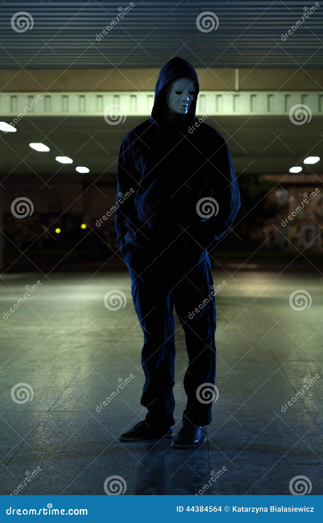 Dangerous man wearing mask stock photo. Image of blouse - 44384564