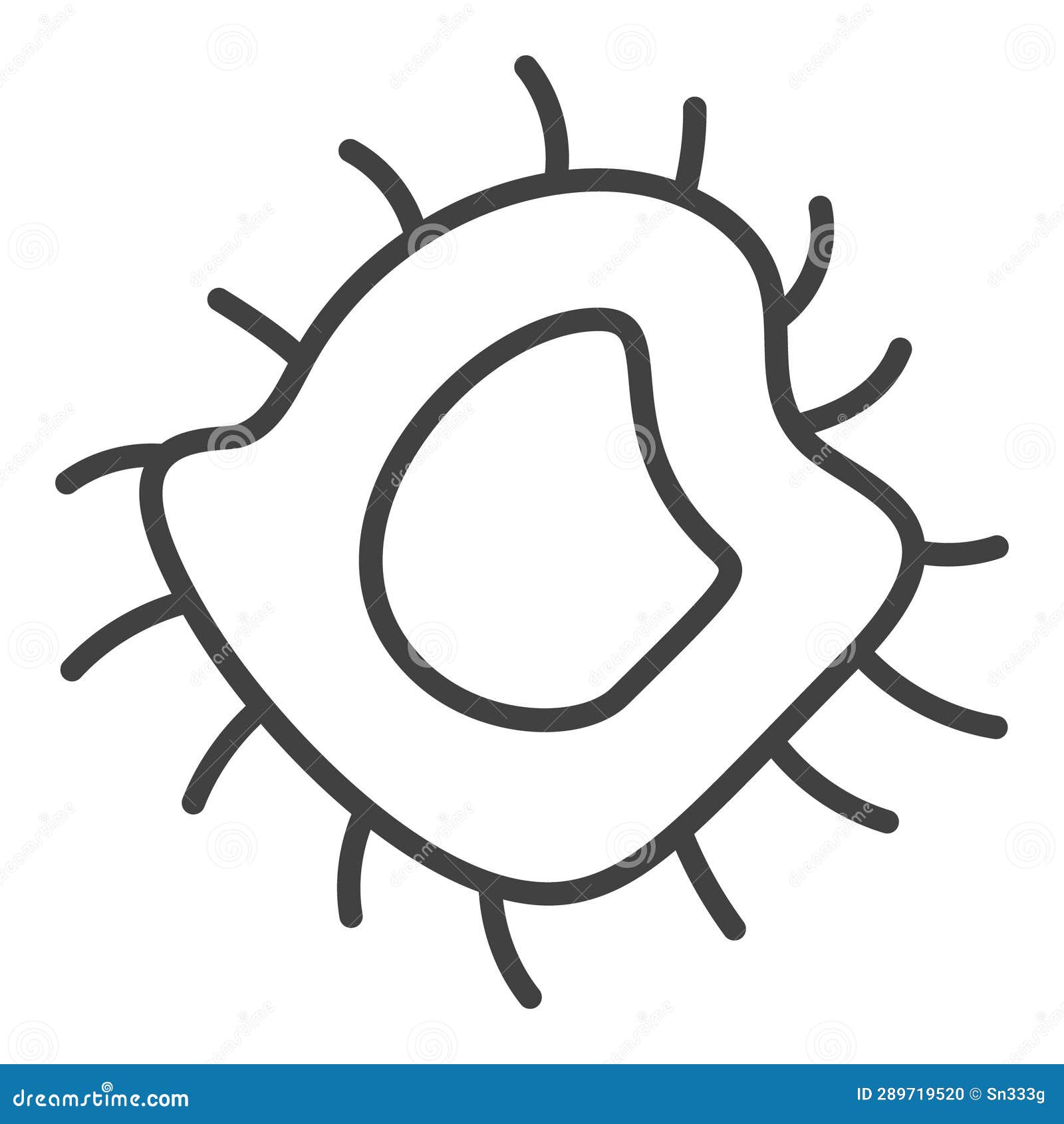 Dangerous Microbe Vector Concept Outline Simple Icon or Symbol Stock ...