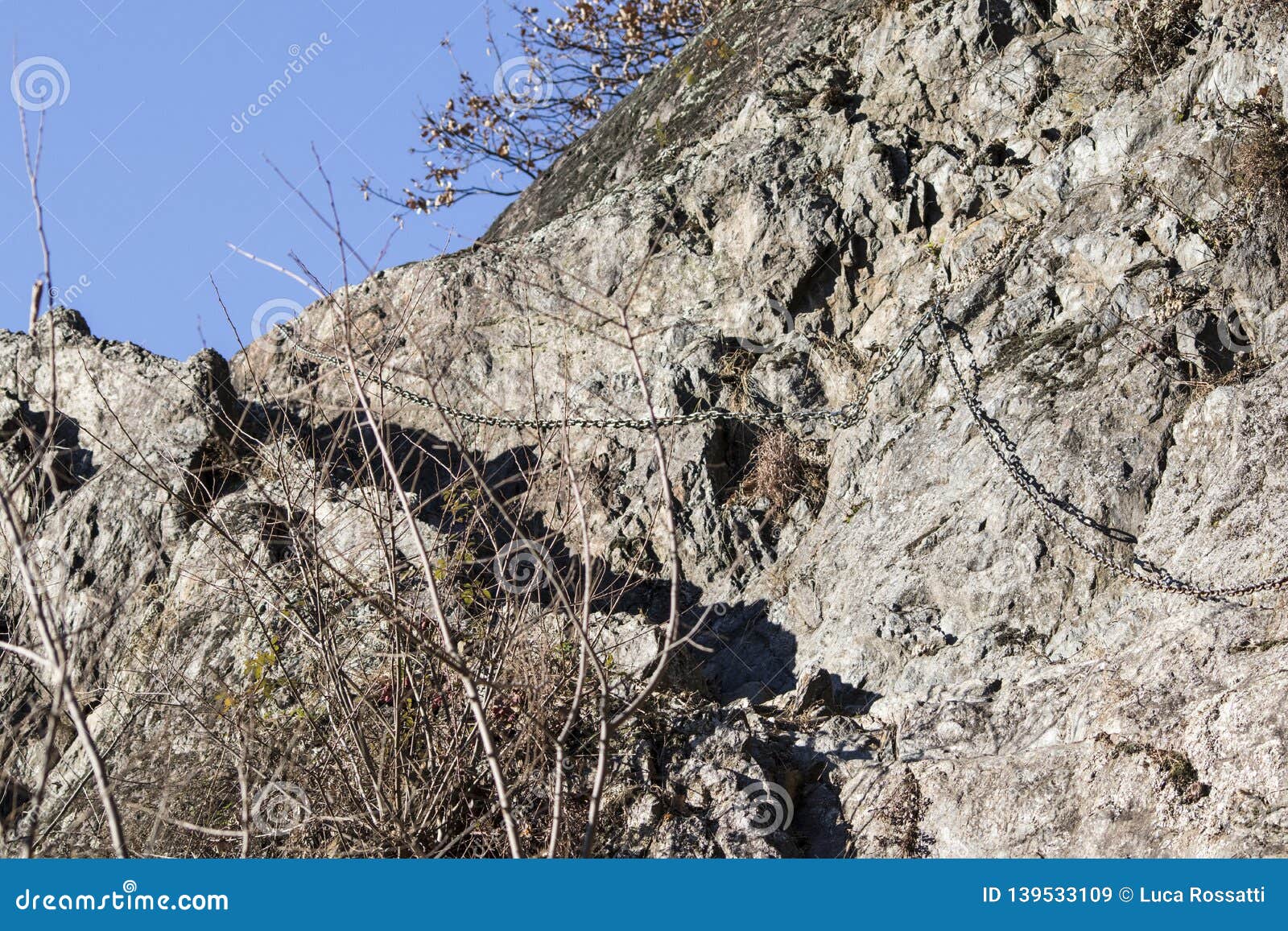 Dangerous Mountain Pathway during Winter Stock Image - Image of ...