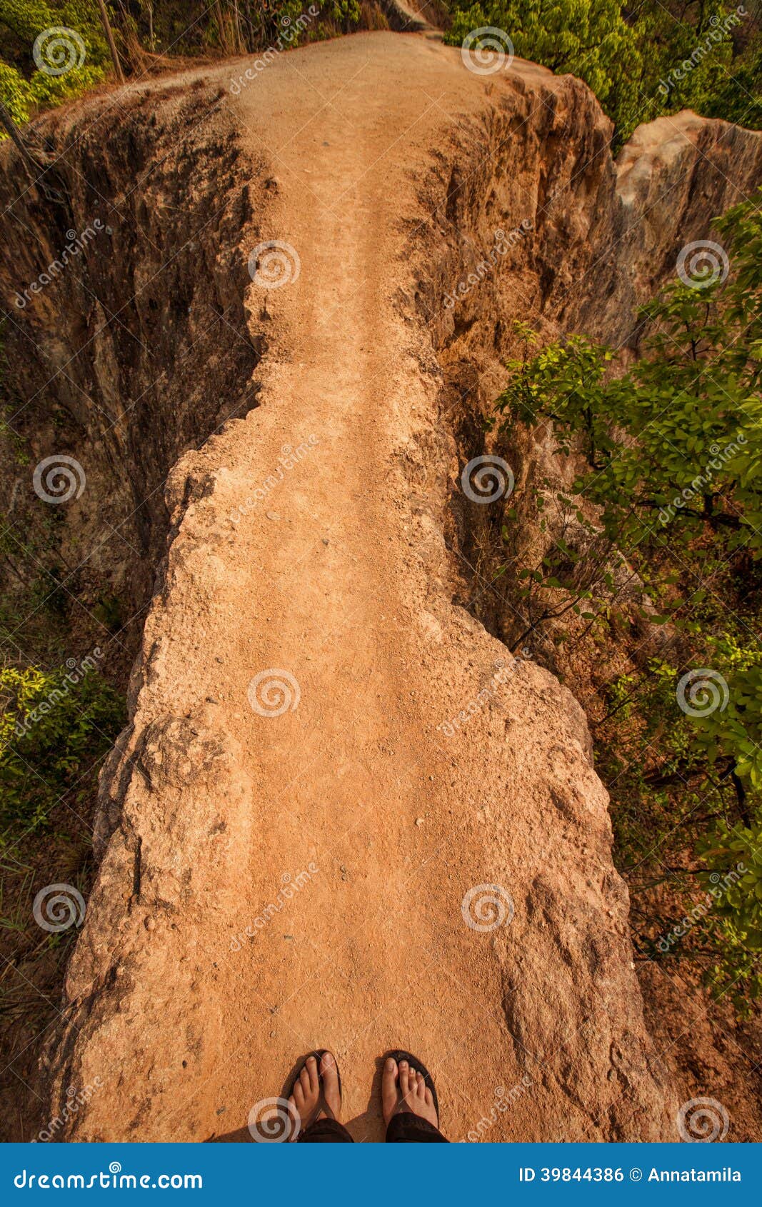 Dangerous narrow path stock photo. Image of green, park - 39844386