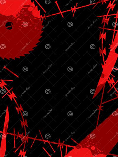 Dangerous object frame stock vector. Illustration of blood - 13003480