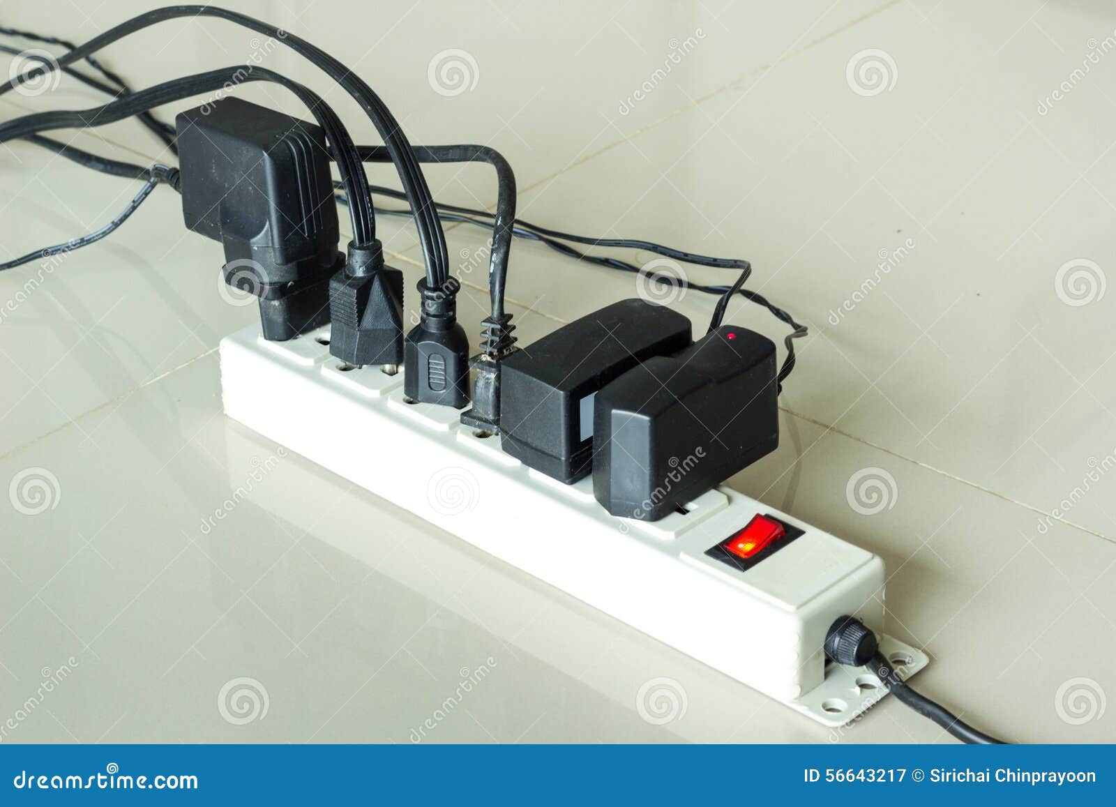 Dangerous in office stock image. Image of overload, wire - 56643217