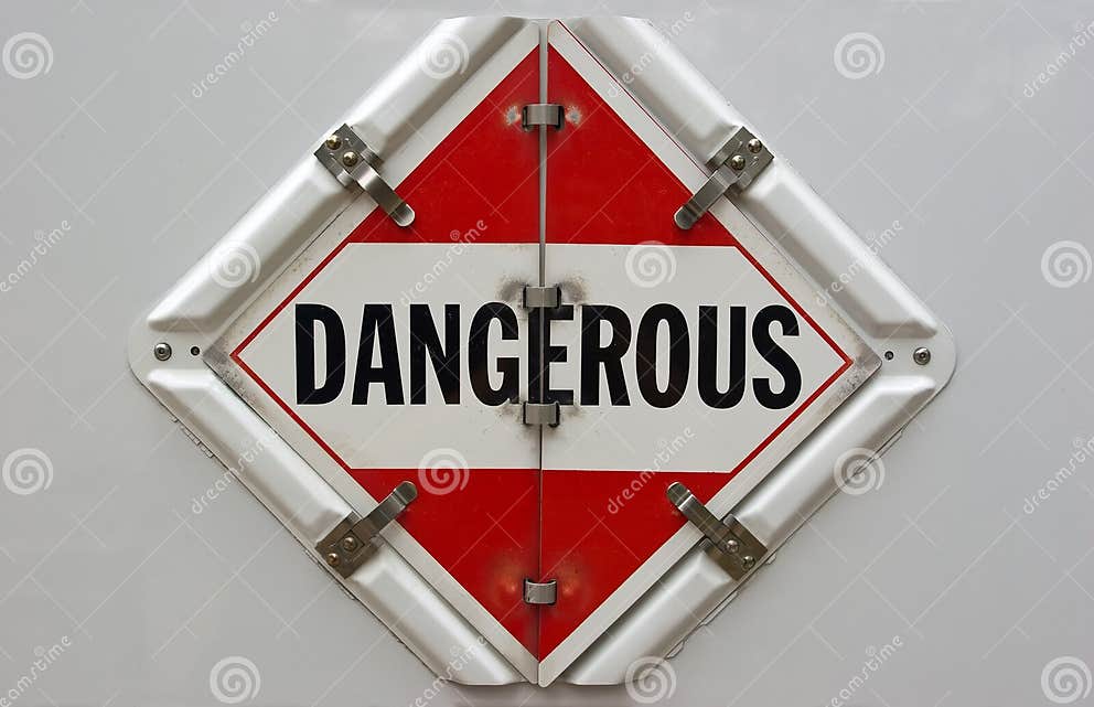 Dangerous Placard stock image. Image of department, symbol - 10544475