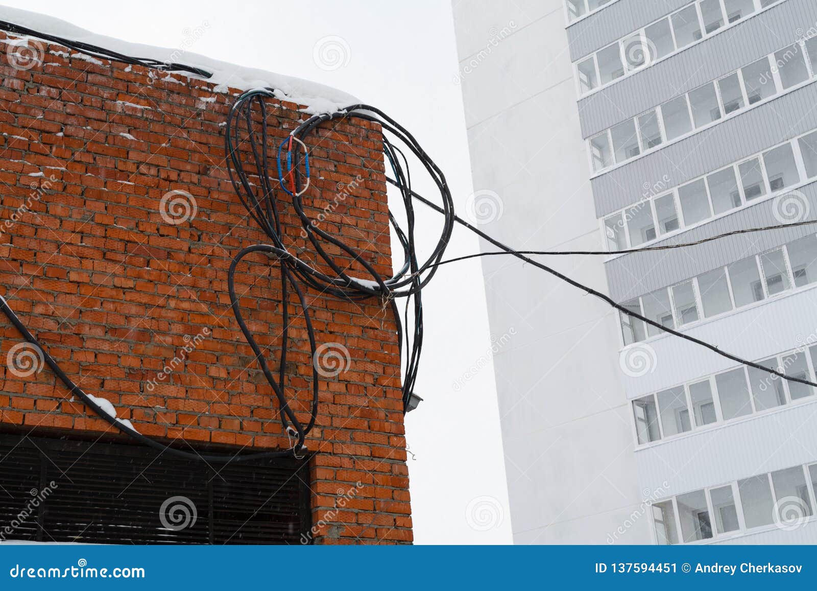Dangerous and Poor Electrical Wiring Stock Image - Image of electrical ...