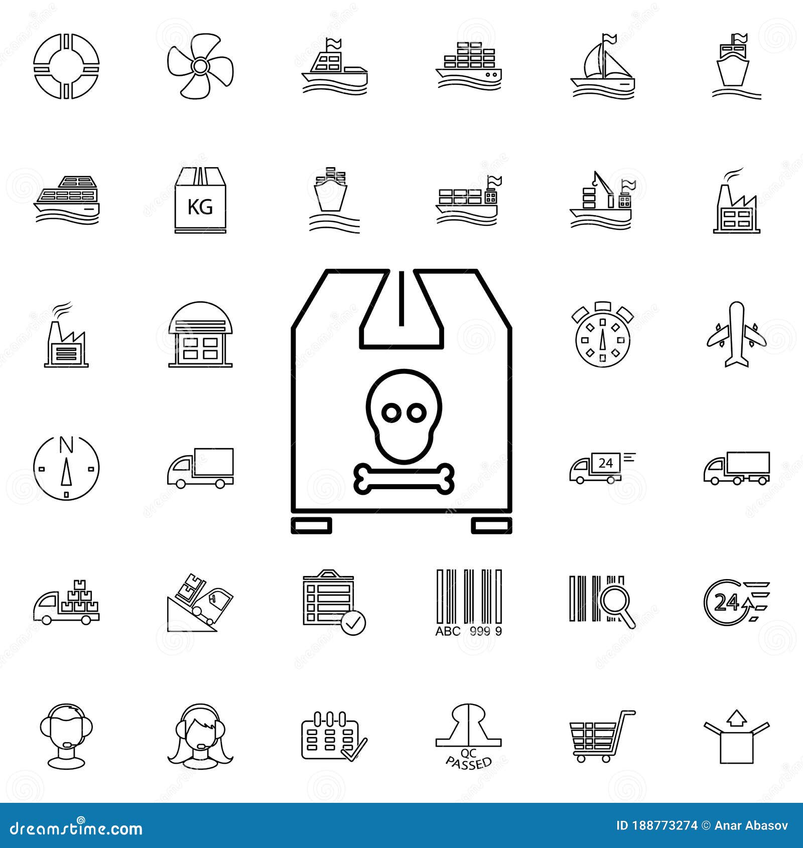 On Premise Icon Vector With Outline Style Isolated On White Background ...