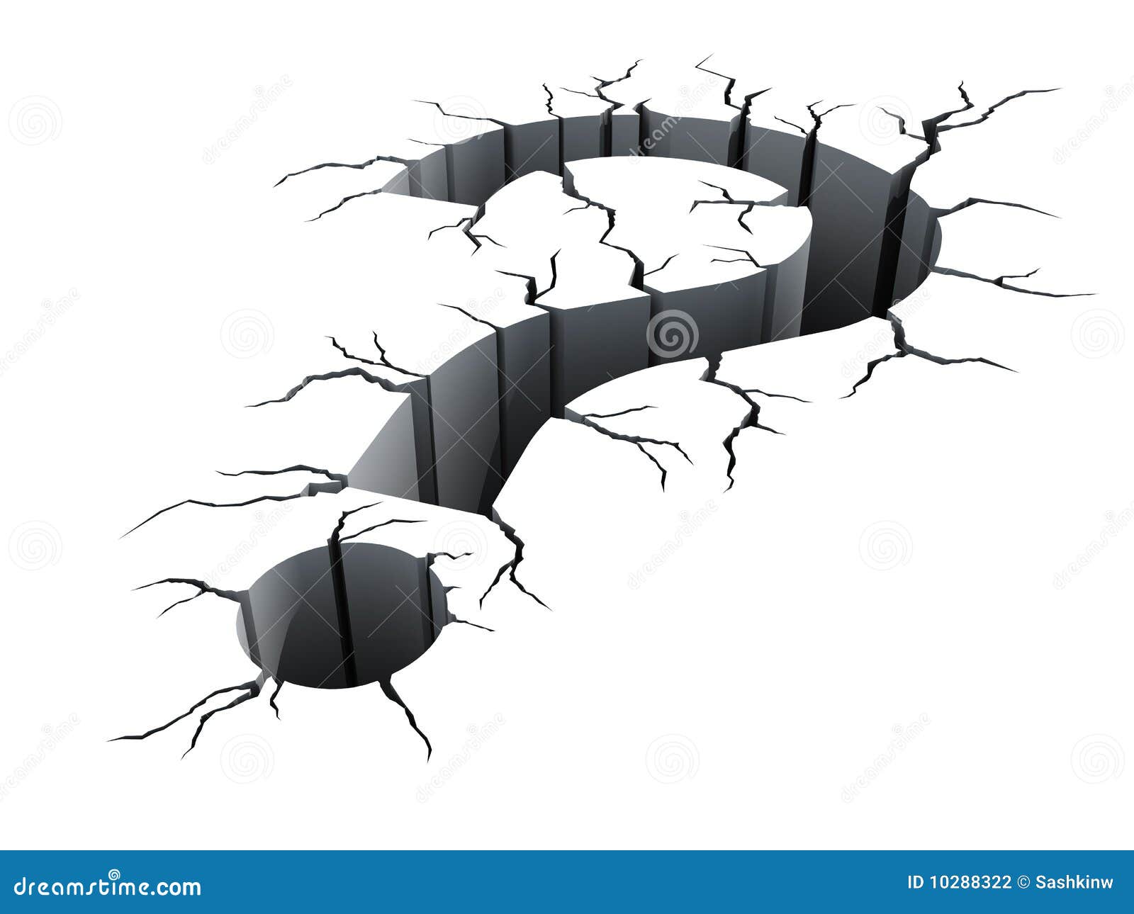 Break A Question Mark With A Hammer. Tried Breaking Concept. Cute Flat ...