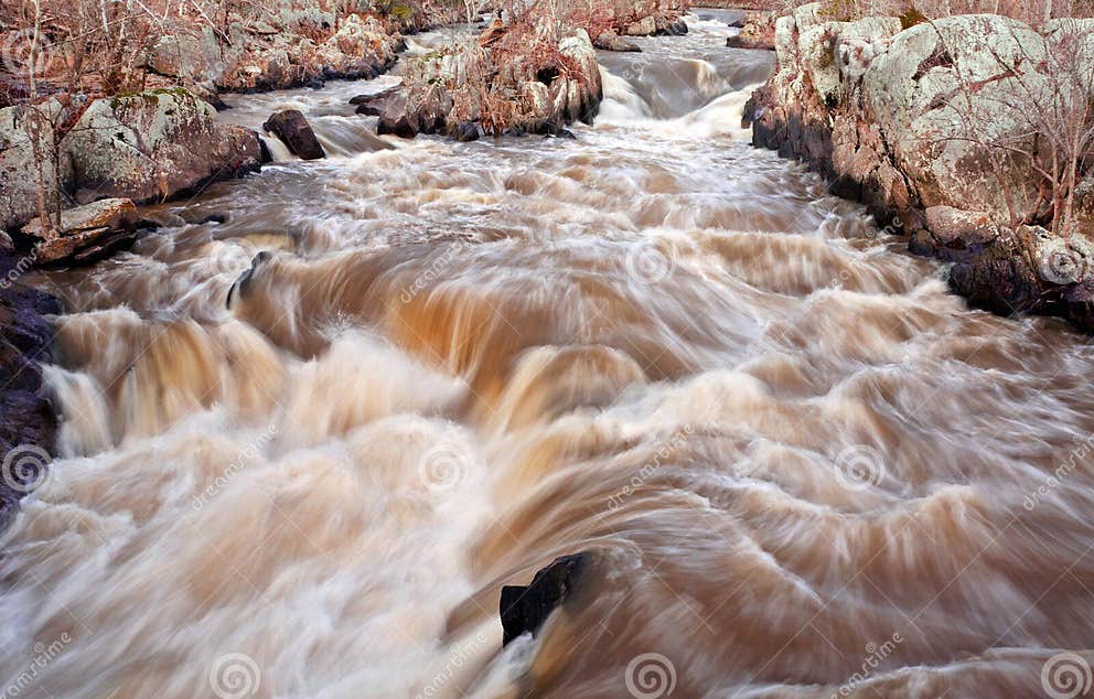 Dangerous Rapids on the Potomac River Stock Photo - Image of rocks ...