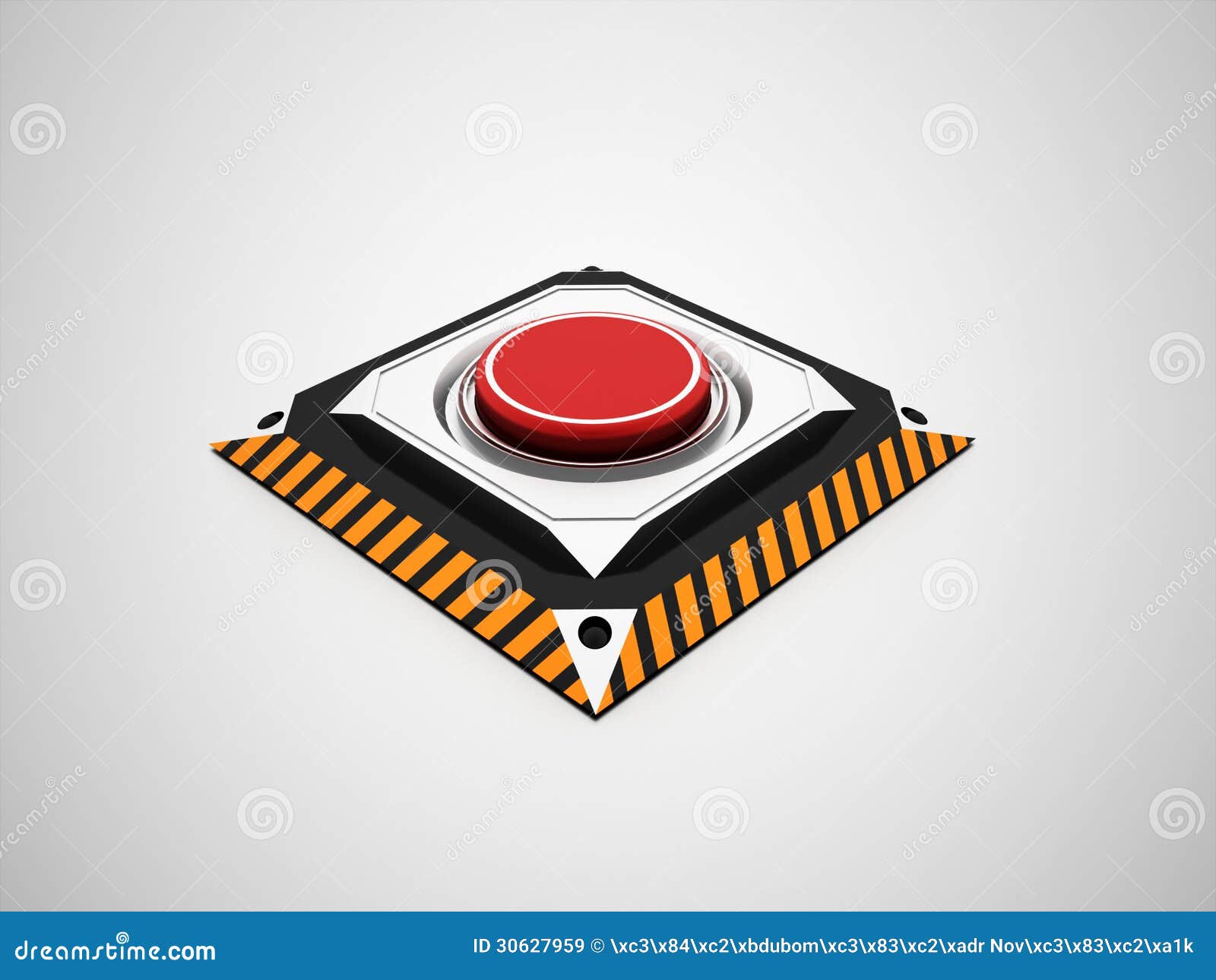 Dangerous red button stock illustration. Illustration of assistance ...