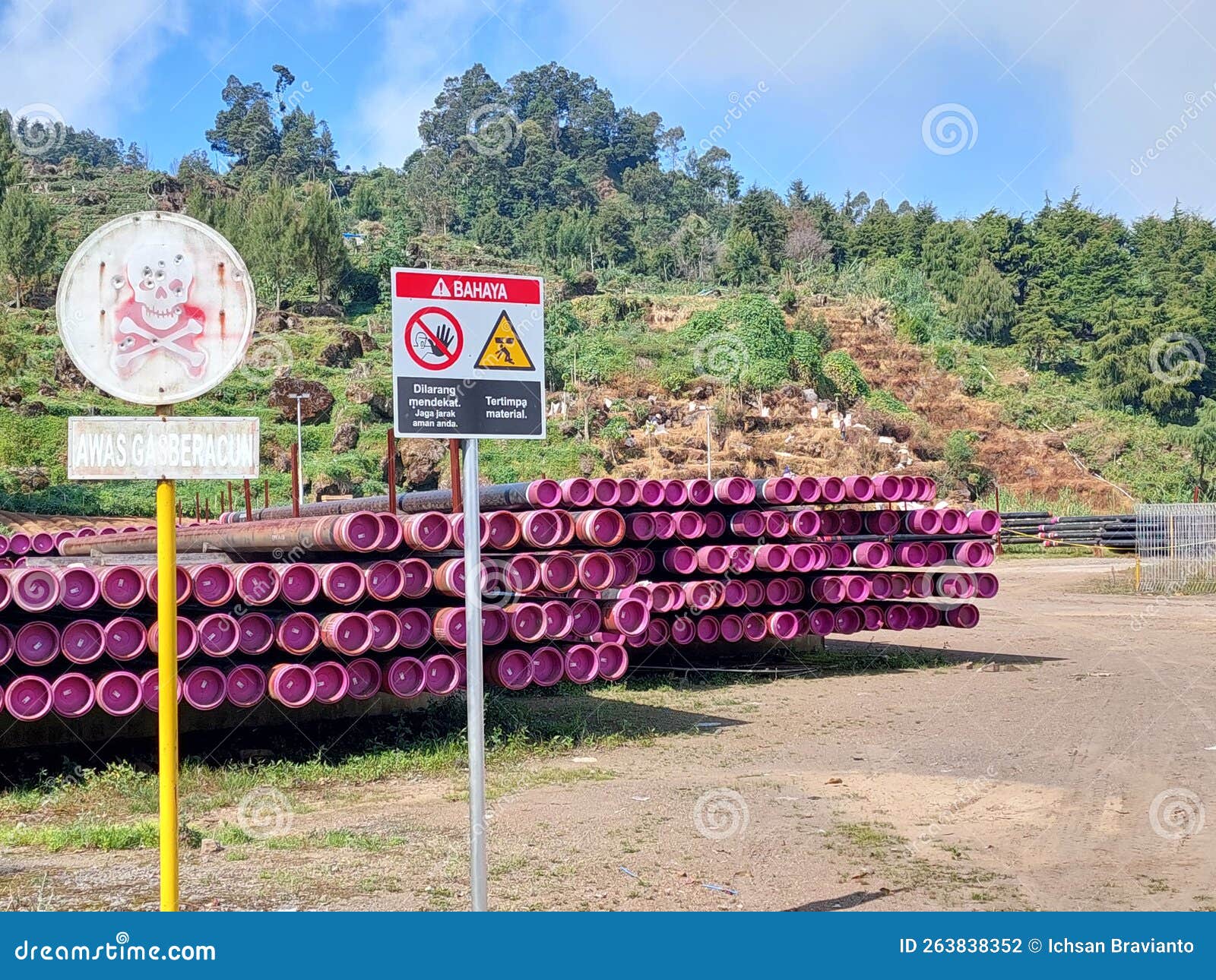 Dangerous Restricted Area in the Factory Stock Photo - Image of ...