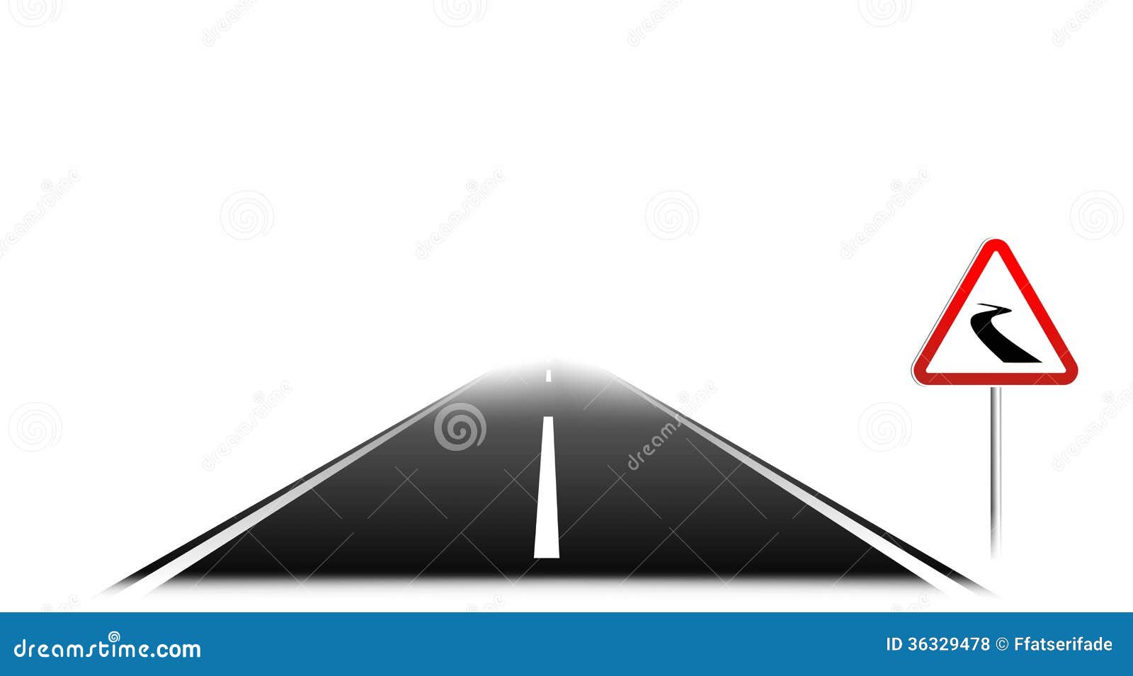 Dangerous road stock illustration. Illustration of danger - 36329478