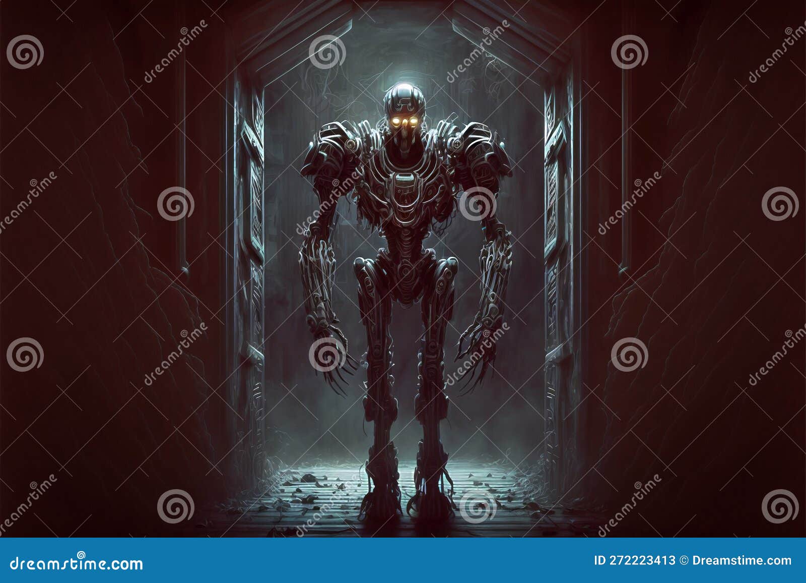 Dangerous Robot-monster. Artificial Intelligence, Digital Technology ...