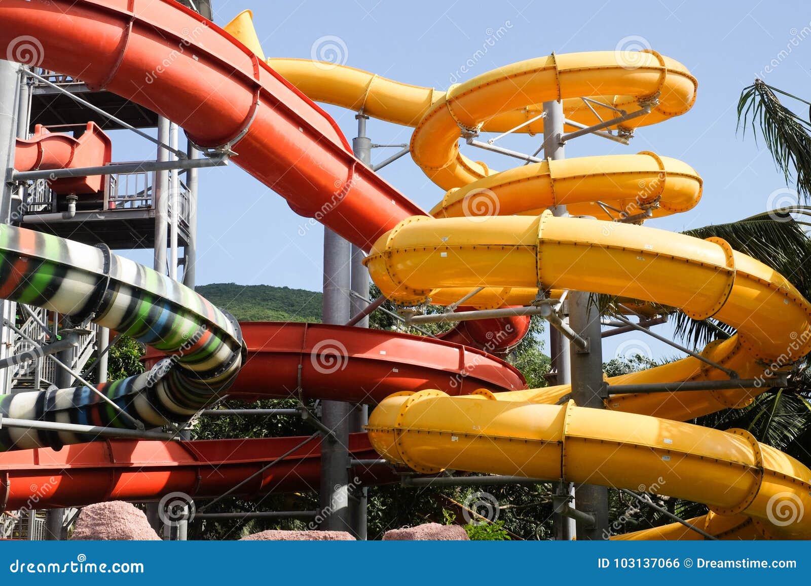 Roller Coaster in the Water Park Editorial Photo - Image of amusement ...