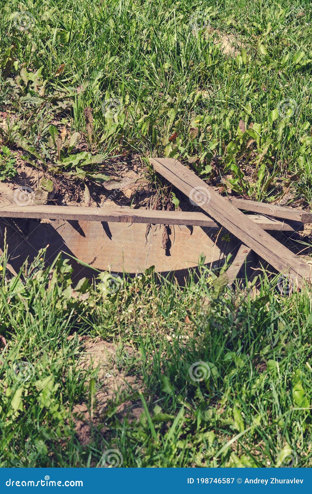 Dangerous Sewer Hatch into Which You Can Fall Stock Image - Image of ...