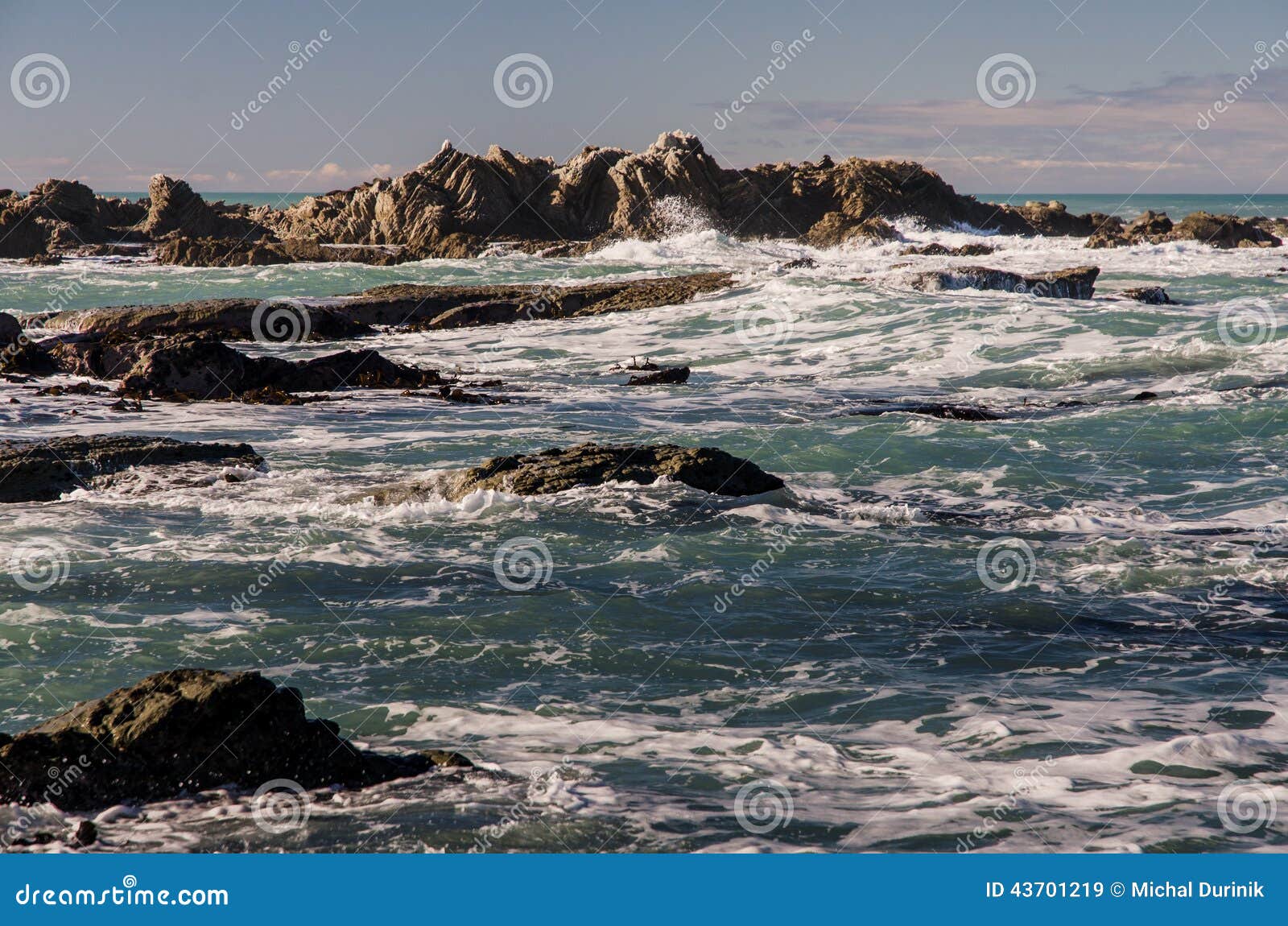 Dangerous sharp sea rocks stock image. Image of coastline - 43701219