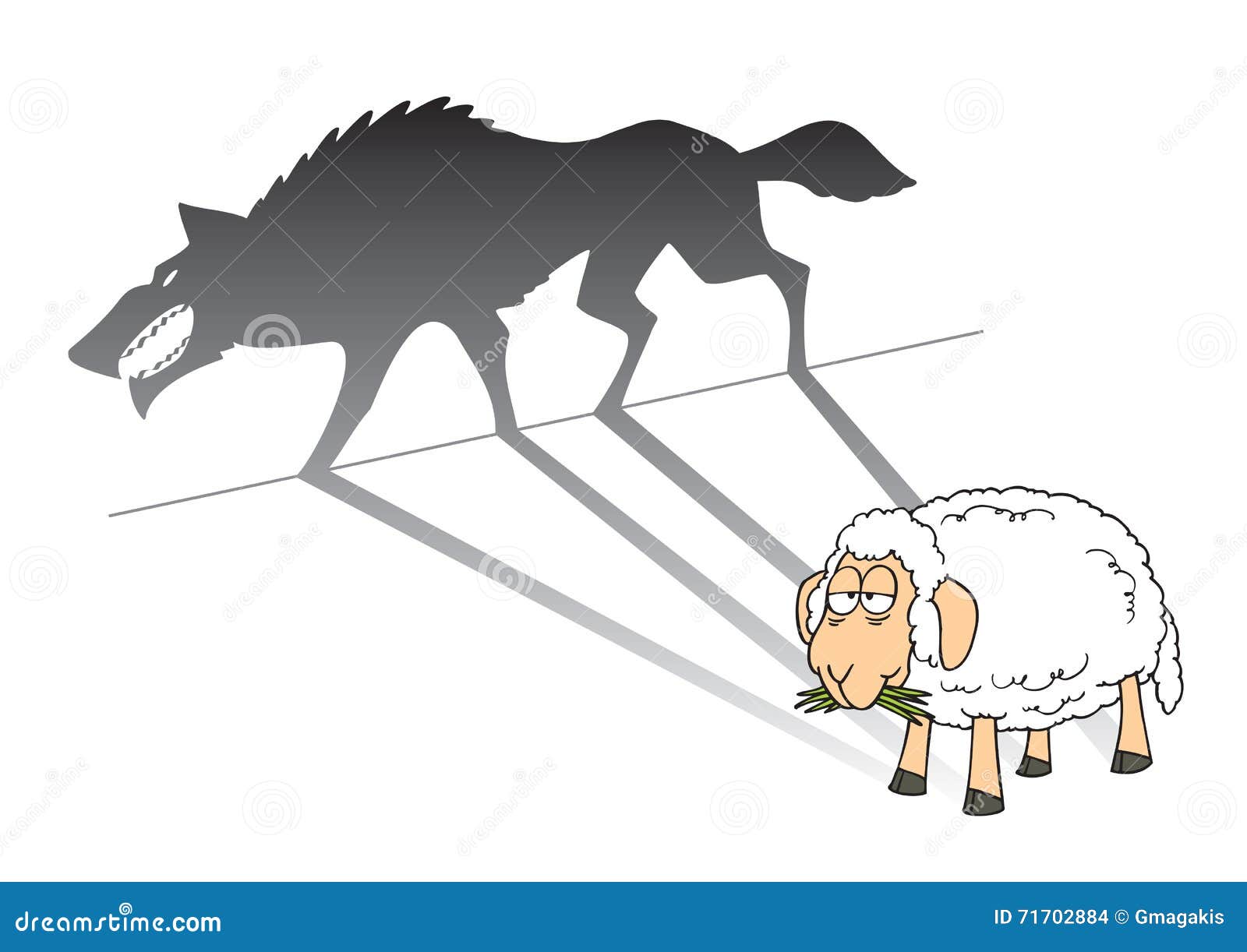 Dangerous sheep stock illustration. Illustration of mask - 71702884