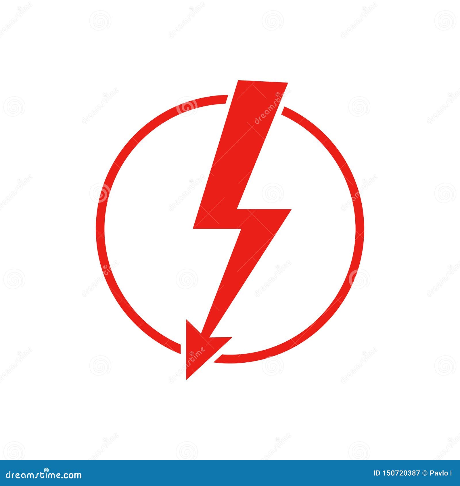 Dangerous Sign. Thunder And Bolt Lighting Flash Icon. Electric ...