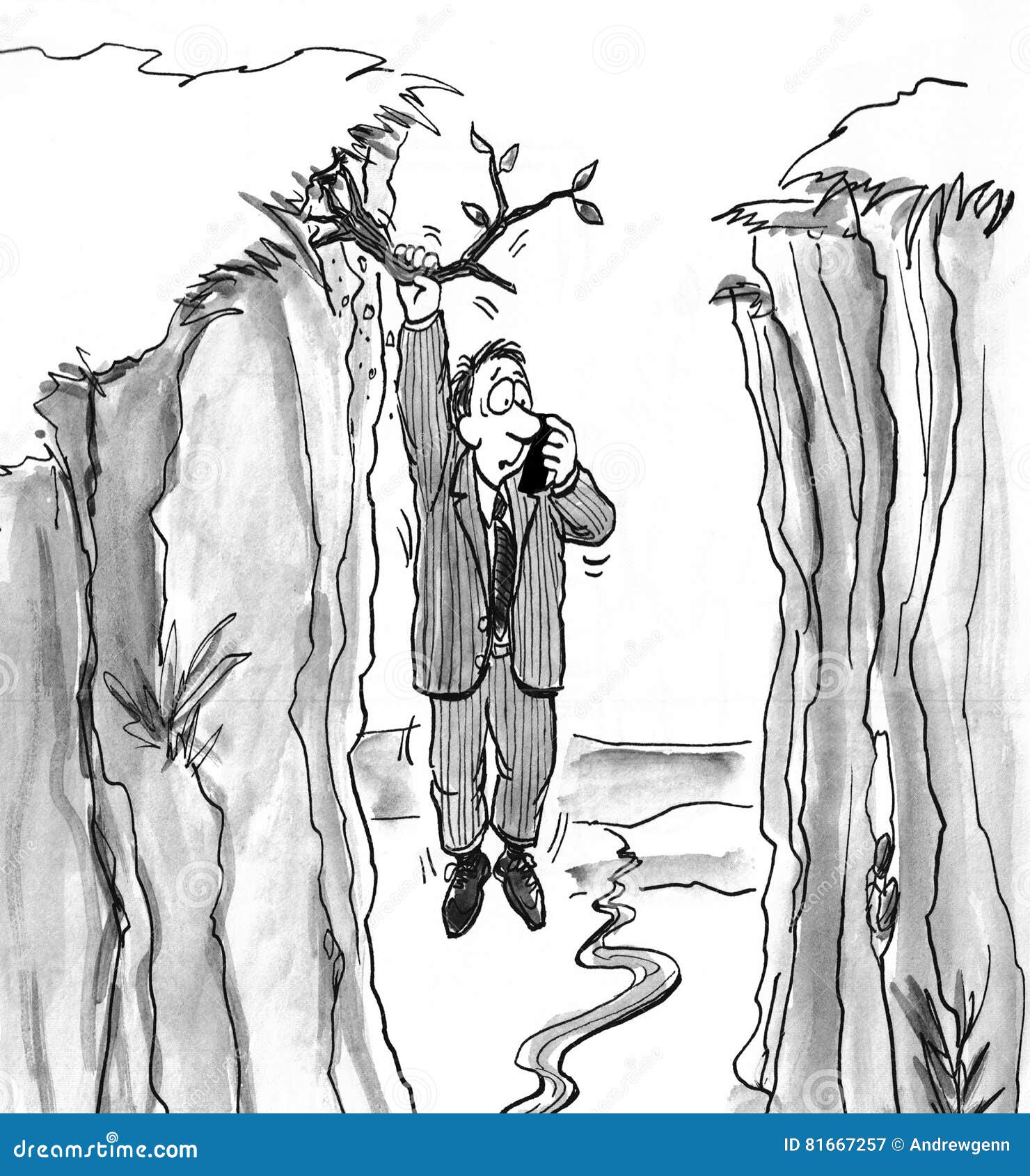 Dangerous Situation stock illustration. Illustration of effort - 81667257