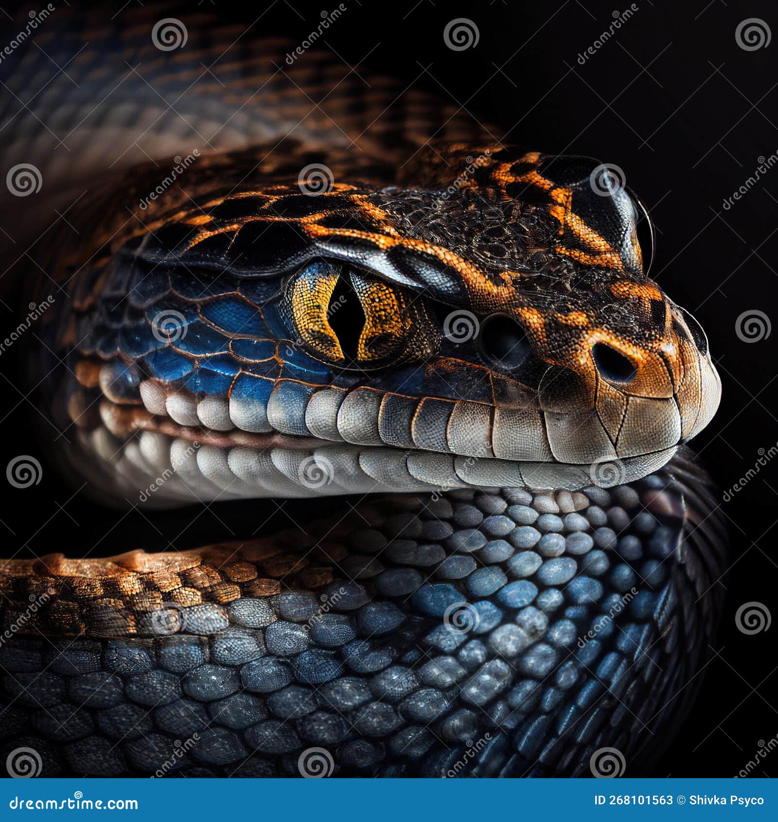 Snake Face Vector Illustration | CartoonDealer.com #97995918