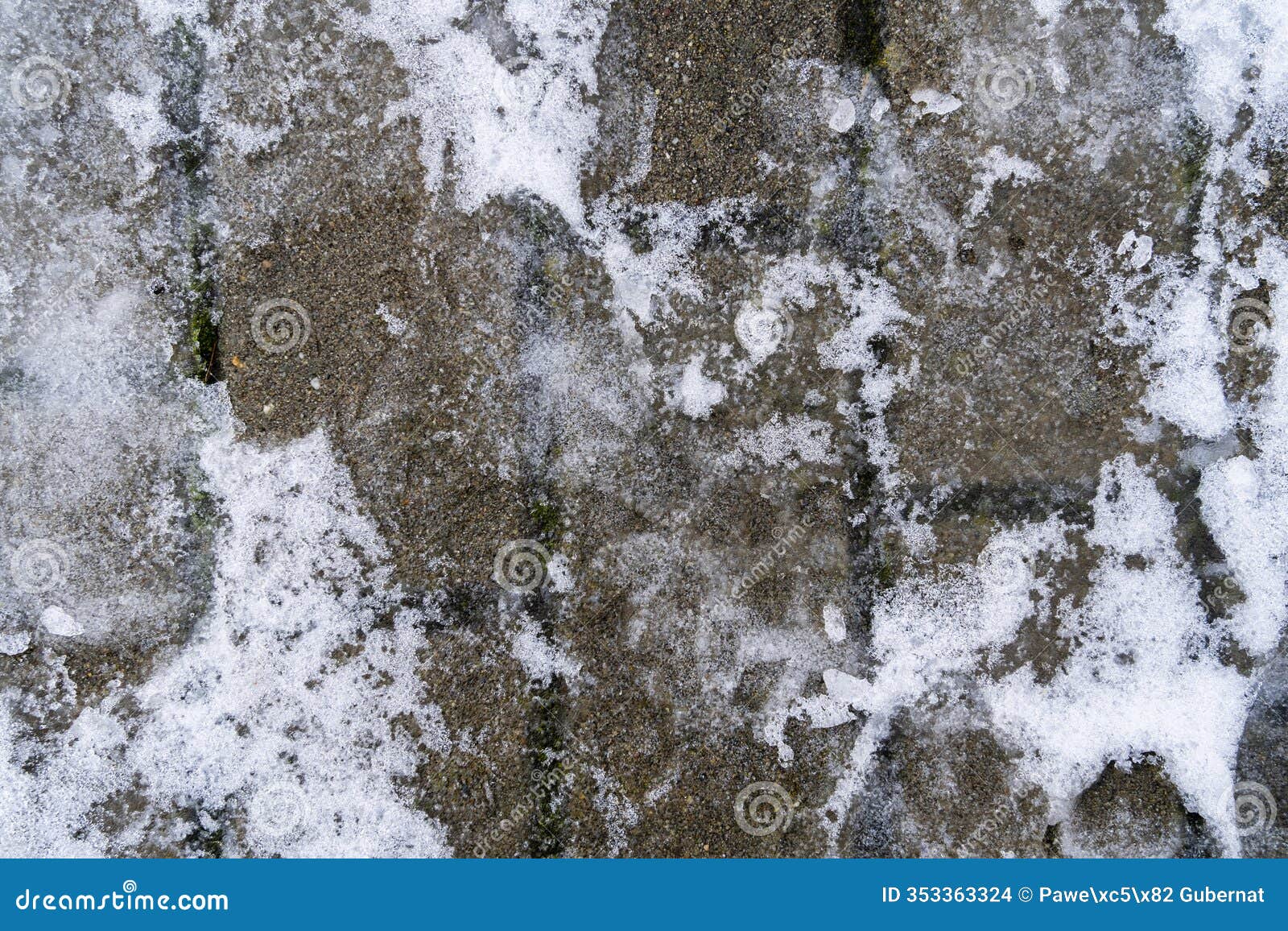 Dangerous Snow and Ice Coating on the Paving Stone Sidewalk Not Removed ...