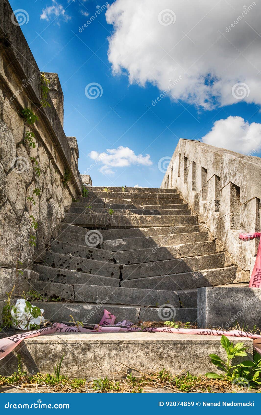 Dangerous steps stock image. Image of built, color, broken - 92074859