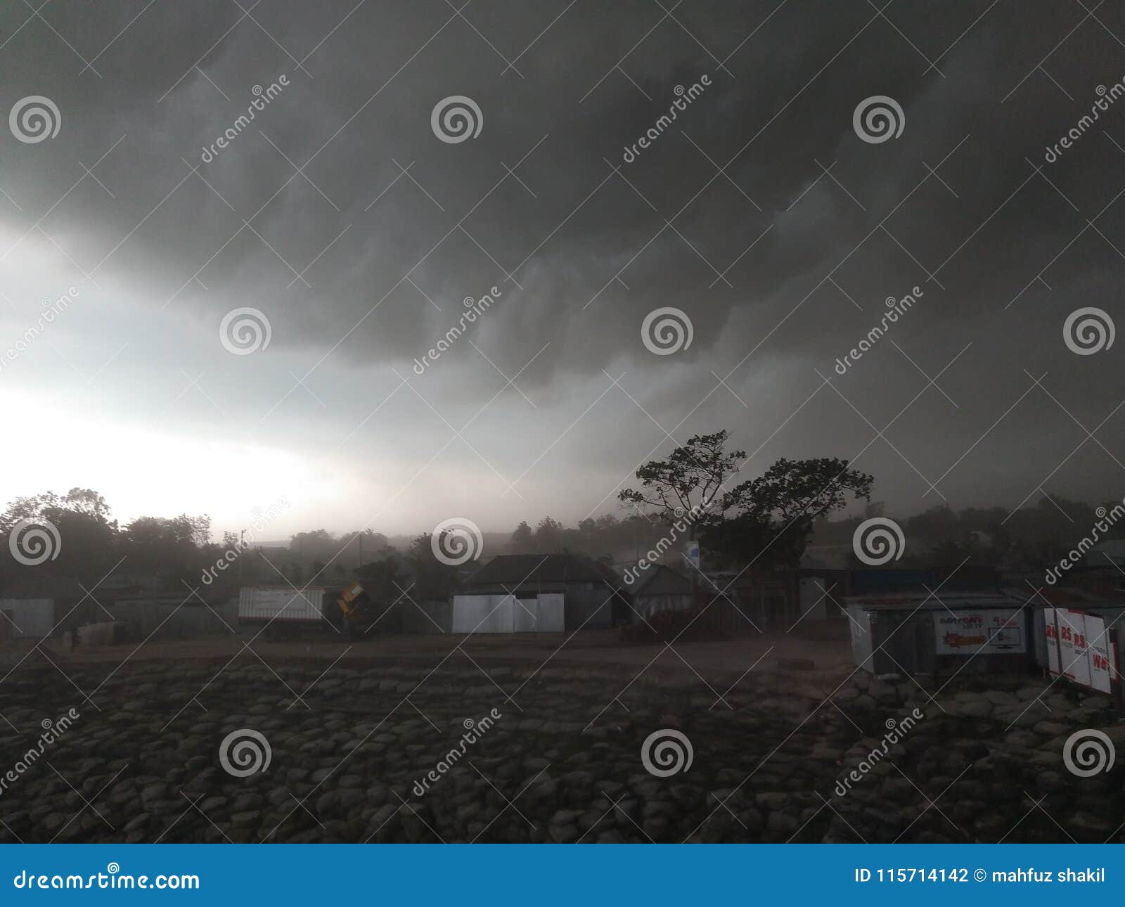 Dangerous Thunder Strom stock photo. Image of strom - 115714142