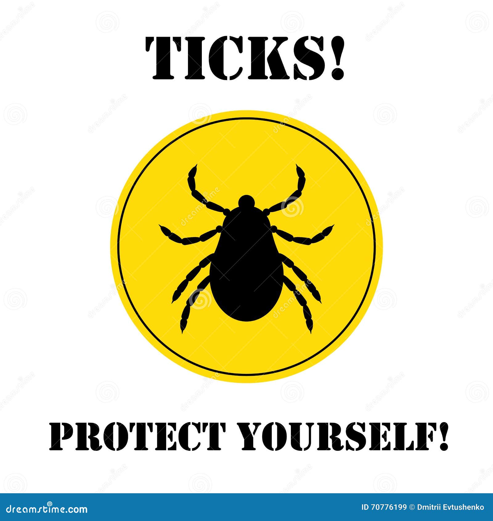 Insect Tick Animal Isolated Coloring Page For Kids Vector Illustration ...