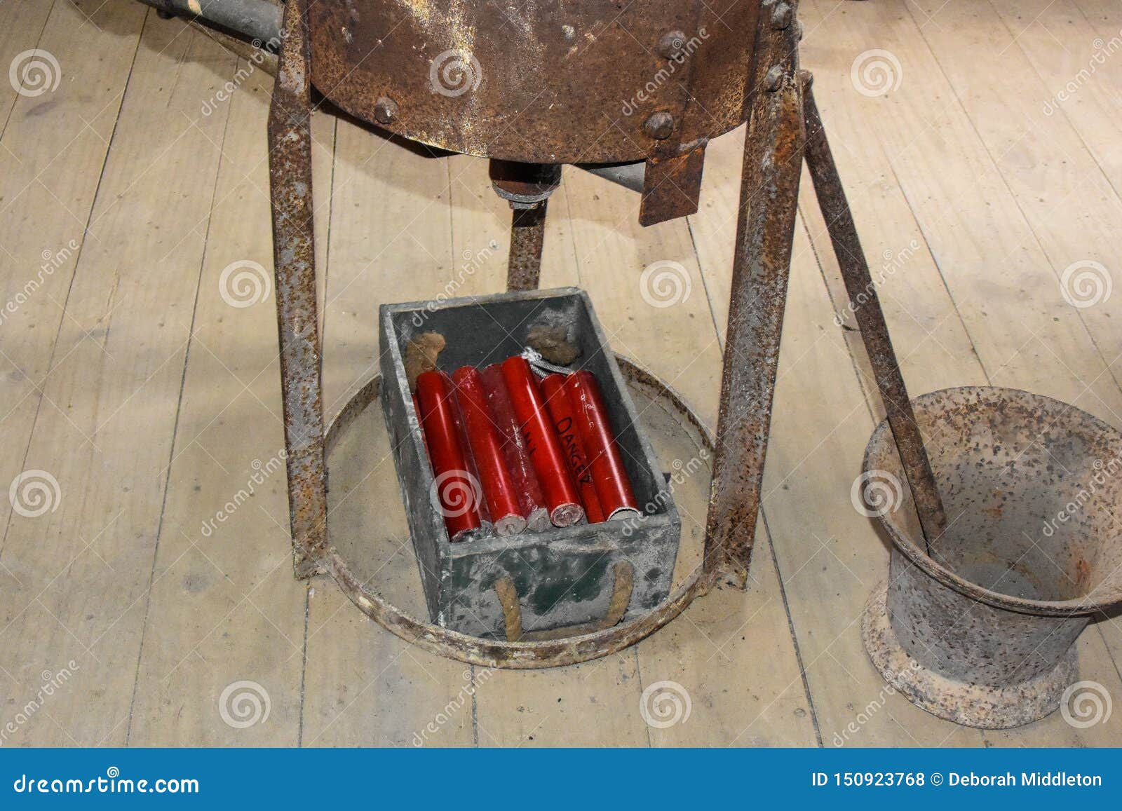 Dangerous TNT Sitting in Box in Old Abandoned Mine Stock Photo - Image ...
