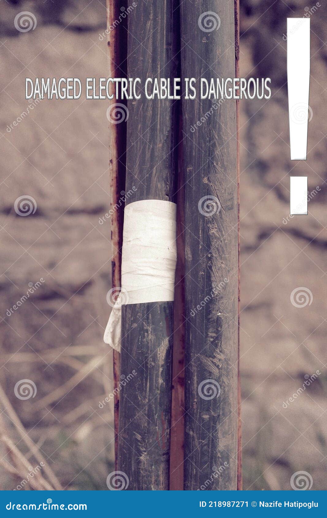 It is Dangerous To Use Repaired Damaged Power Cable, Damaged Cable ...