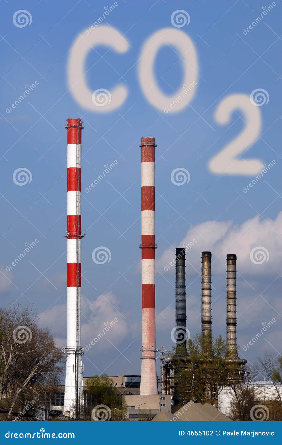 Dangerous toxic CO2 cloud stock photo. Image of economy - 4655102