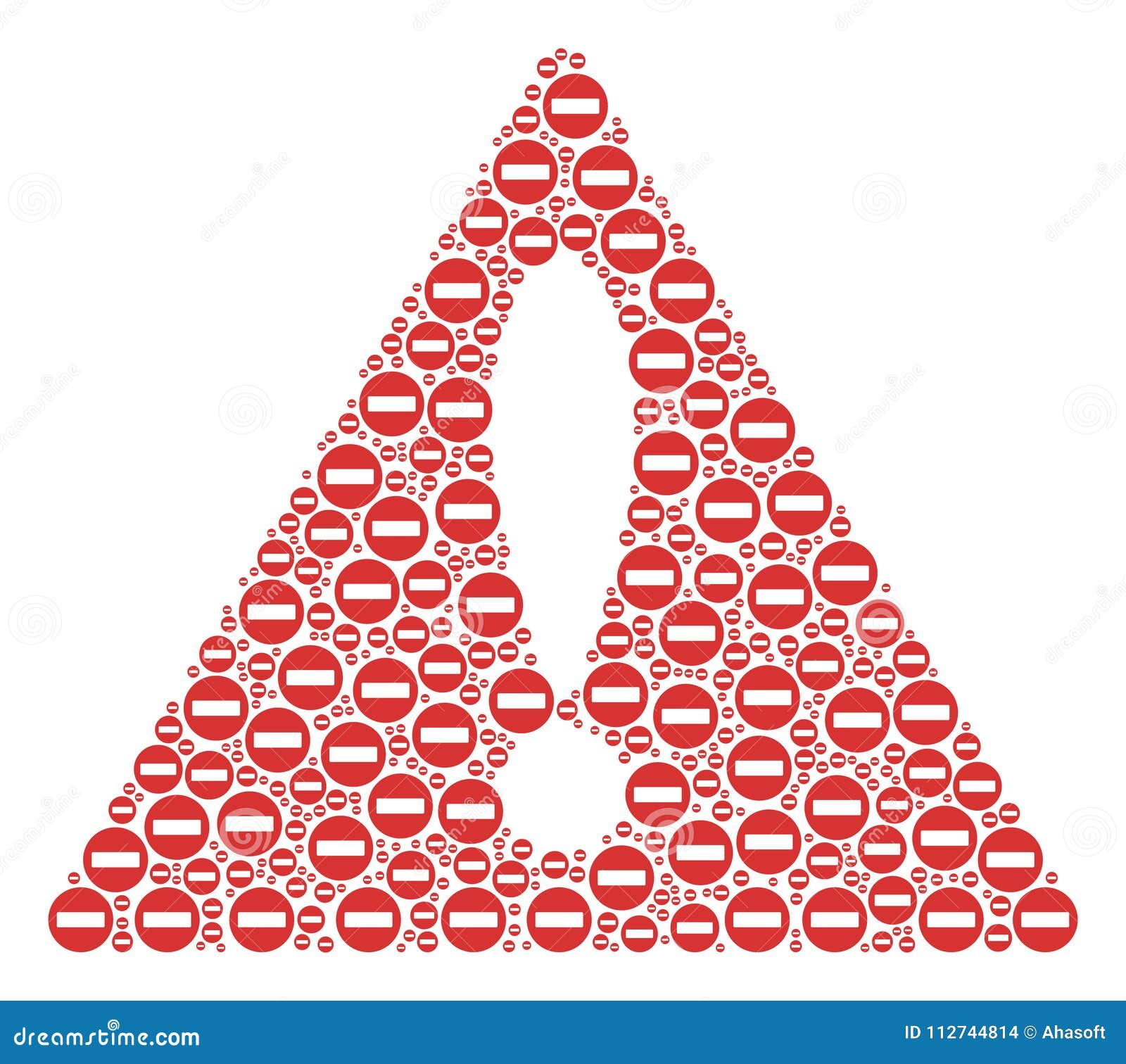 Dangerous Triangle Sign Pattern of Forbidden Access Items Stock Vector ...