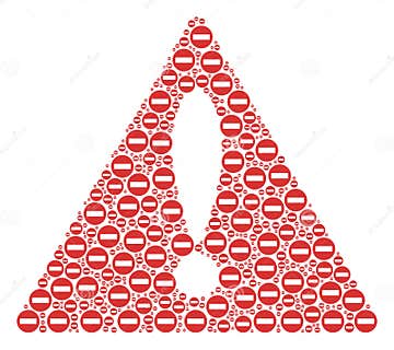 Dangerous Triangle Sign Pattern of Forbidden Access Items Stock Vector ...