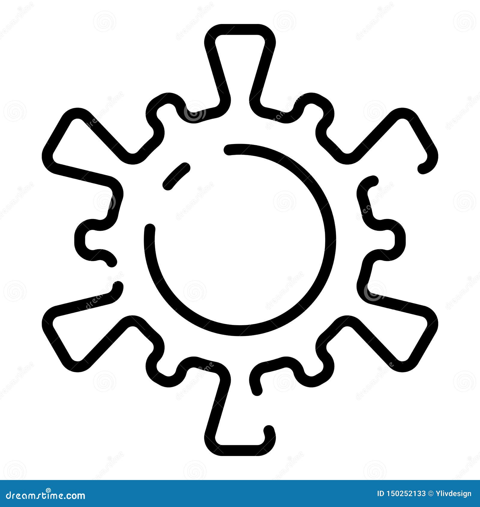 Dangerous Virus Icon, Outline Style Stock Vector - Illustration of ...